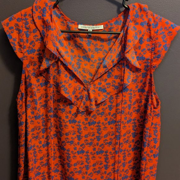 Collective Concepts | Tops | Collective Concepts Cap Sleeve Floral ...